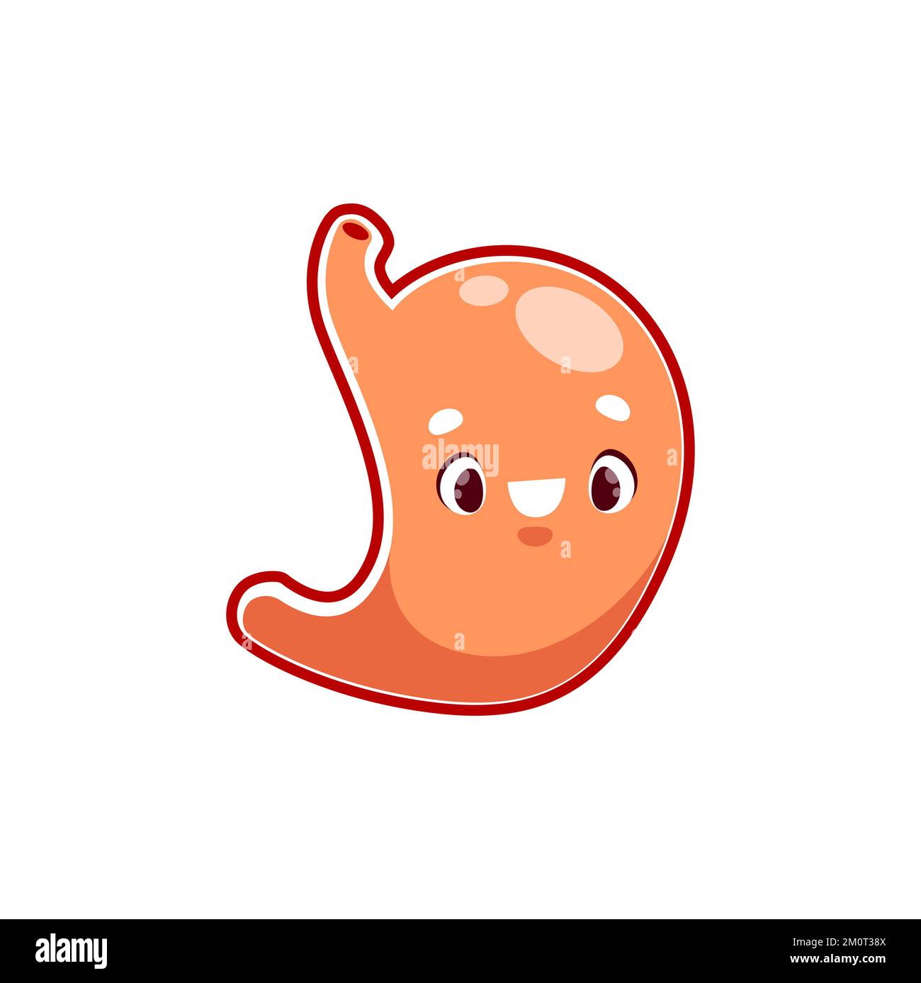 Cartoon stomach human body organ character. Vector digestive system ...