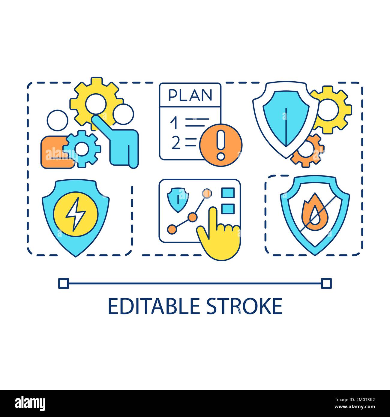 Participation in security planning concept icon Stock Vector Image ...