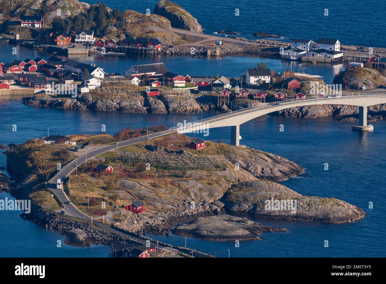 Norway, Nordland, Lofoten islands, Moskenesoy Island, view of the ...