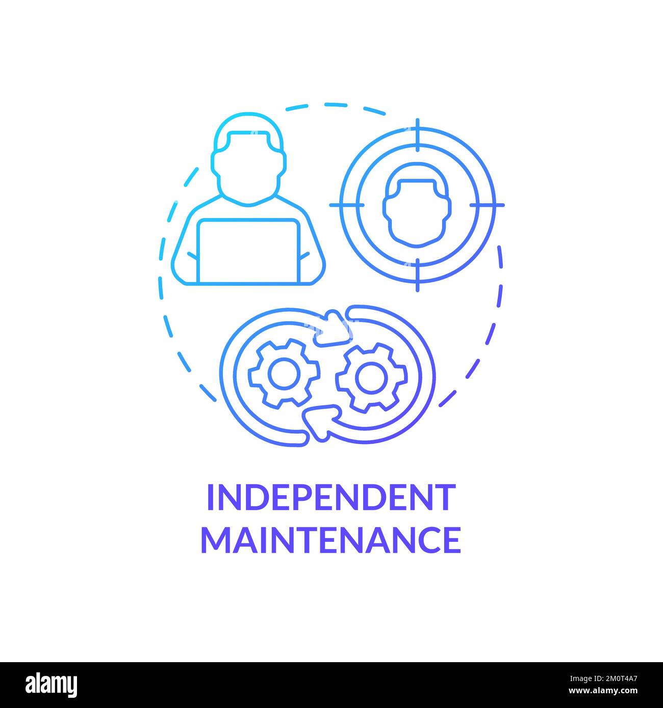 Independent maintenance blue gradient concept icon Stock Vector Image ... Independent maintenance blue gradient concept icon Stock Vector Image ...