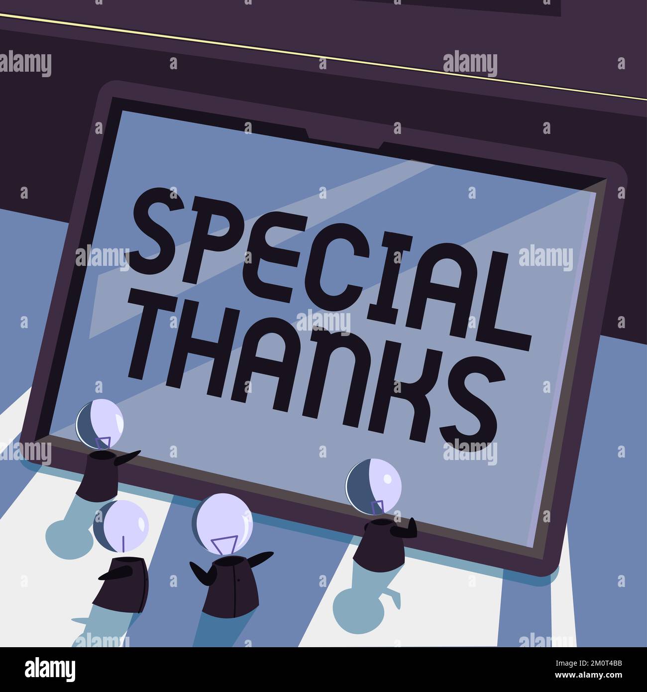 Text caption presenting Special Thanks. Word for expression of appreciation or gratitude or an ...