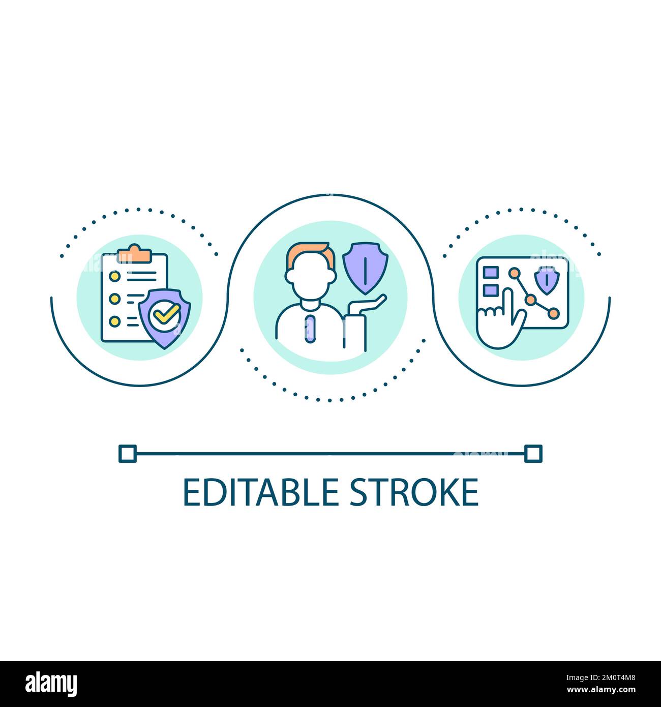 Safety officer loop concept icon Stock Vector Image & Art - Alamy