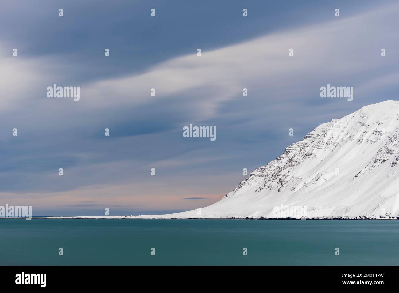 Iceland, Northeastern Region, On Road 82 between Dalvik and Olafsjordur ...