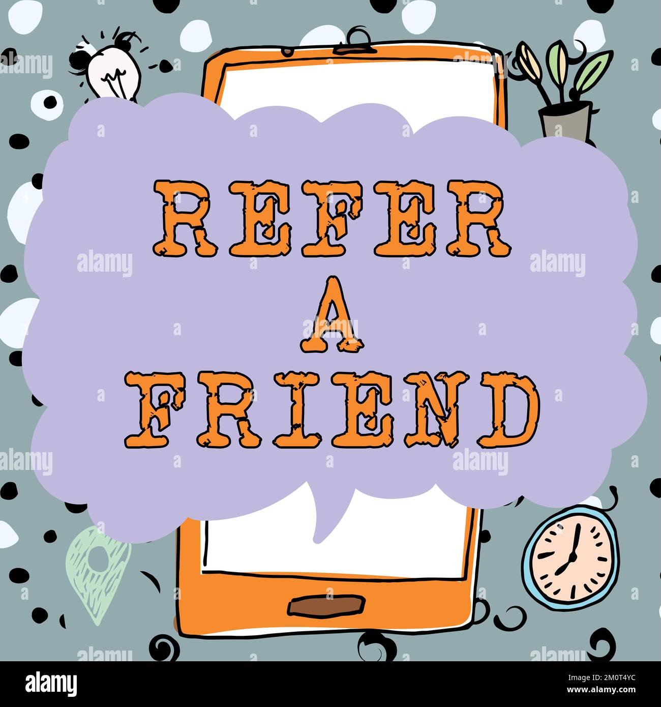 Hand writing sign Refer A Friend. Concept meaning Recommendation ...