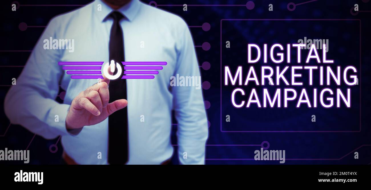 Inspiration showing sign Digital Marketing Campaign. Word Written on ...