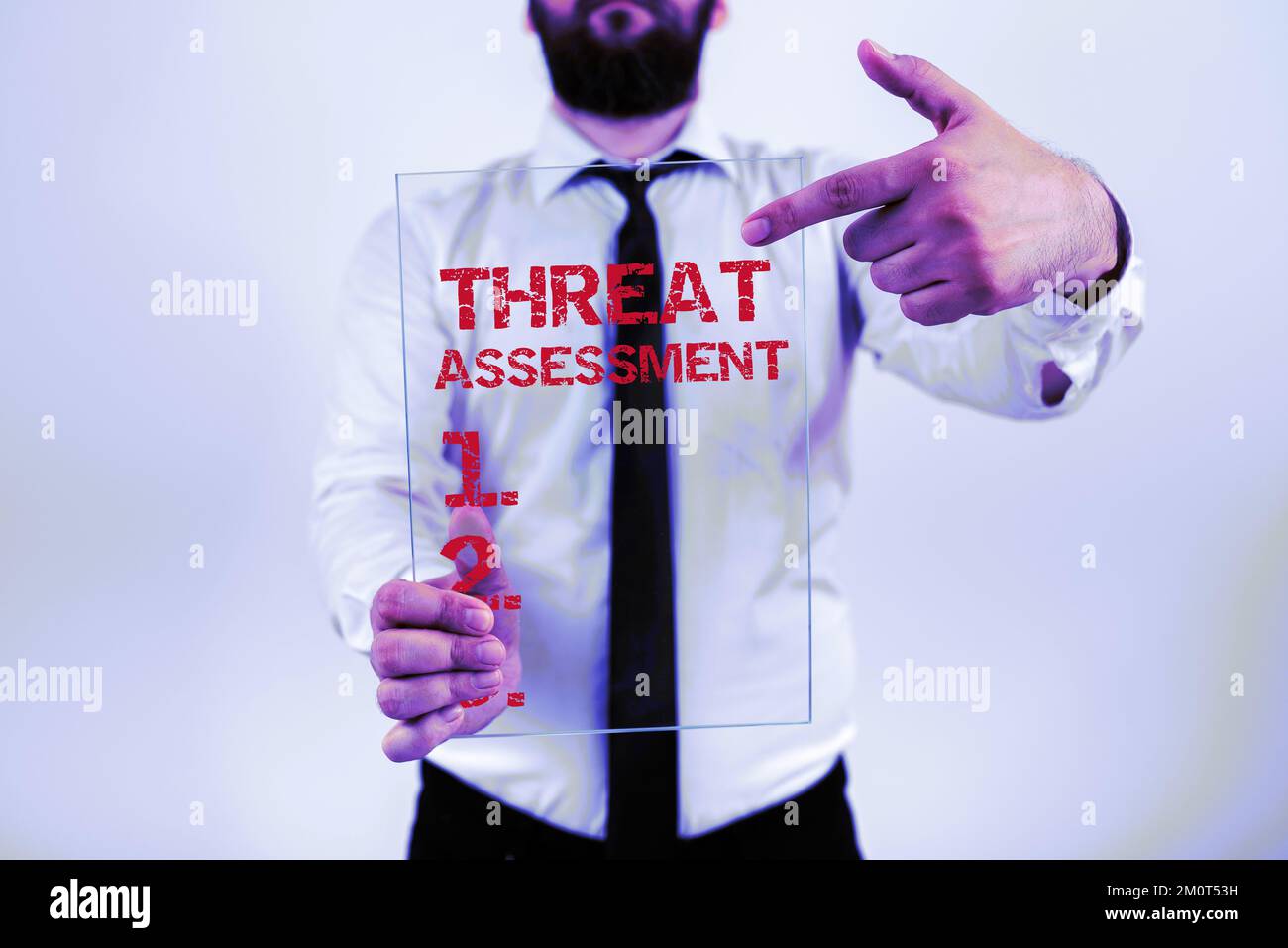 Hand writing sign Threat Assessment. Conceptual photo determining the ...