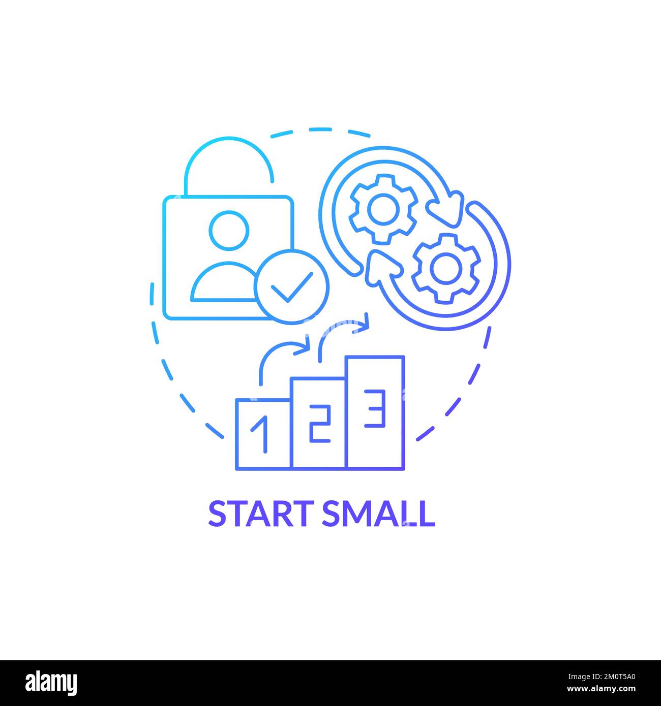 Start small blue gradient concept icon Stock Vector Image & Art - Alamy