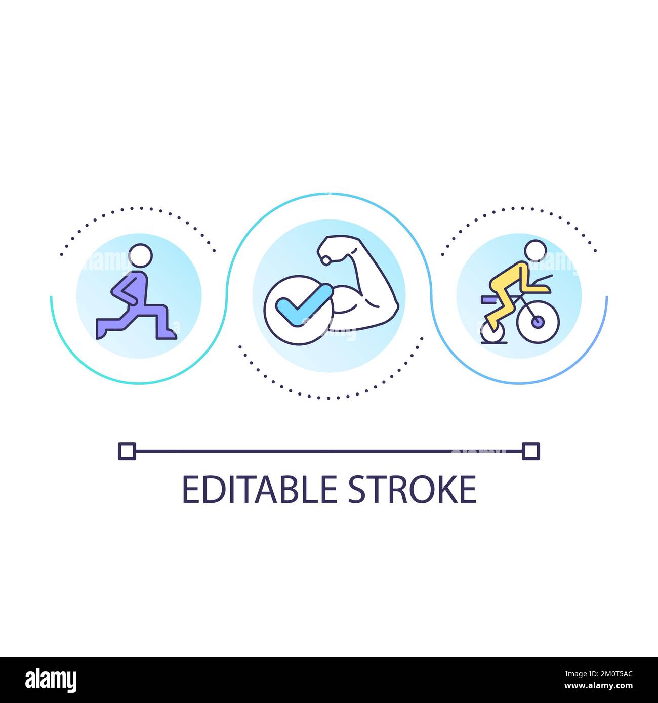 Strengthen muscles loop concept icon Stock Vector Image & Art - Alamy