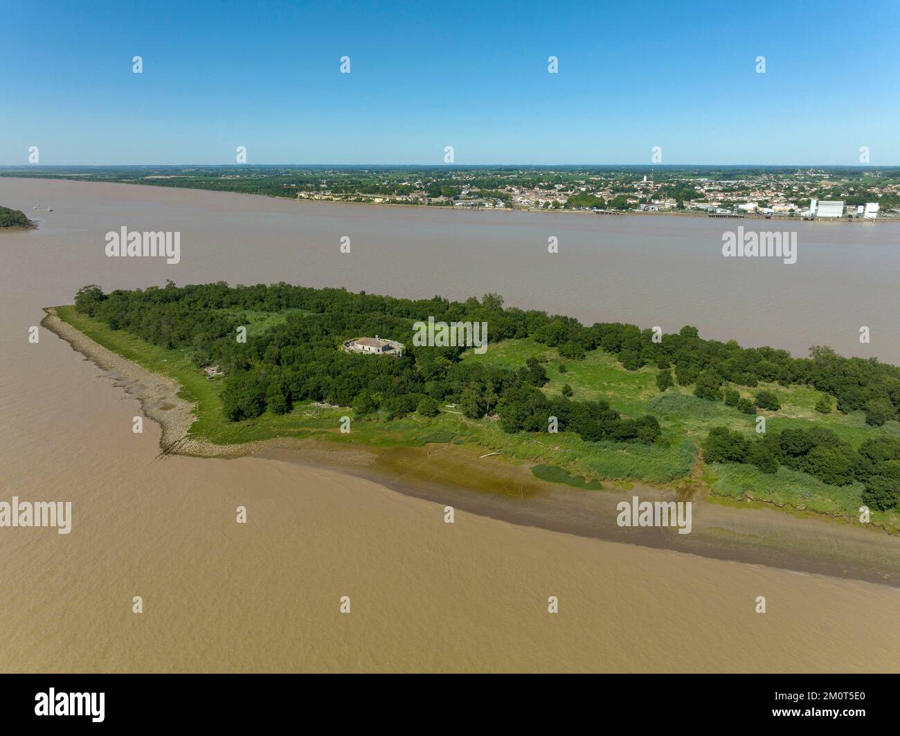France, Gironde, Gironde estuary, Ile Pat?, which is home to Fort Pat ...