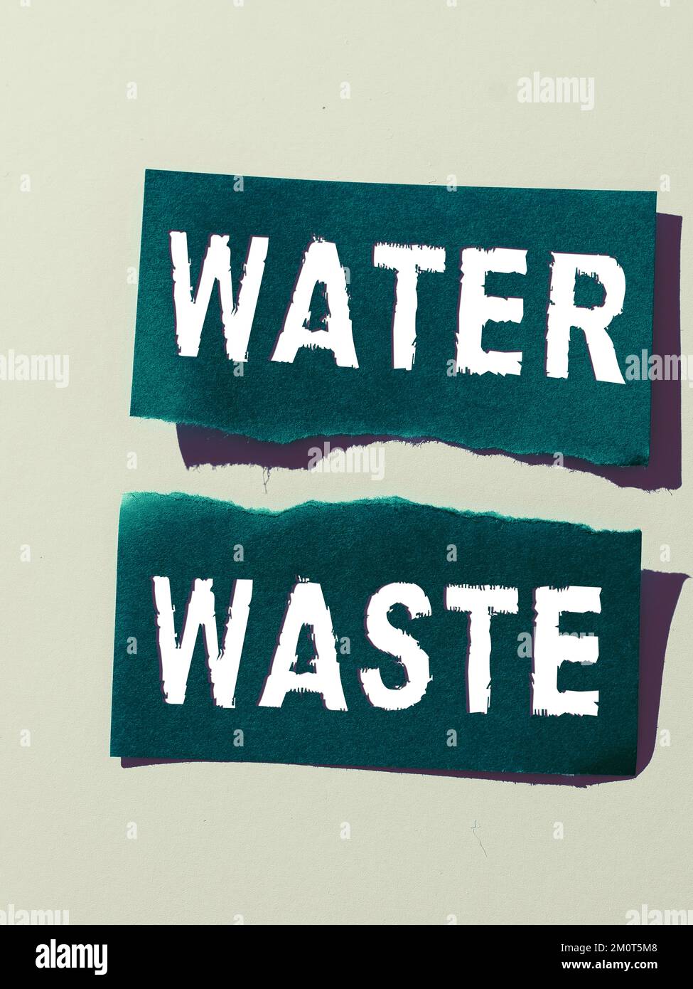 Hand writing sign Water Waste. Concept meaning liquid that has been ...
