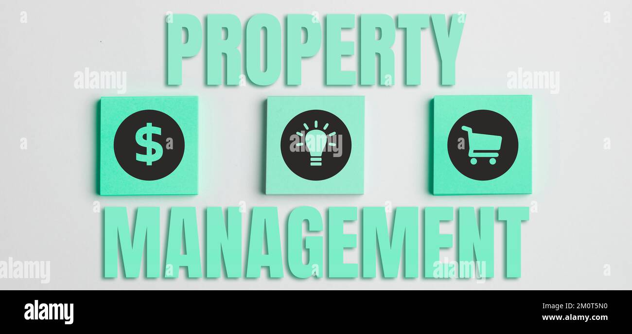 Text caption presenting Property Management. Internet Concept ...