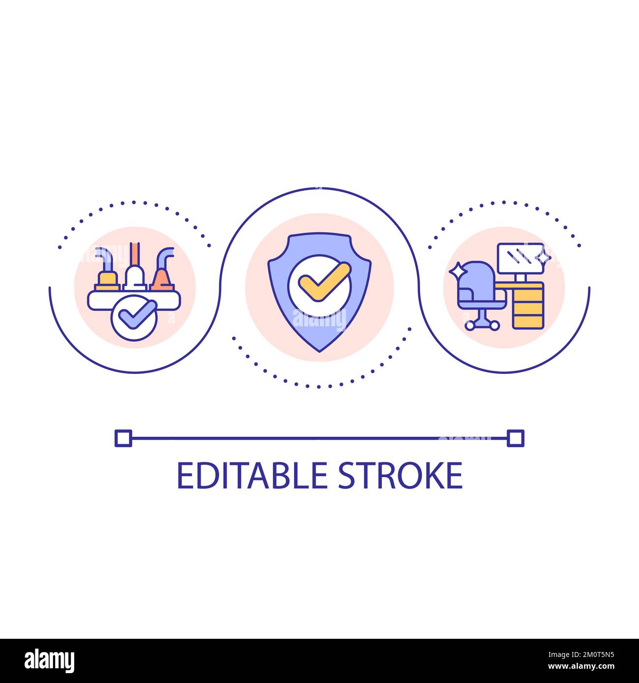 Work spaces clean and organized loop concept icon Stock Vector Image ...