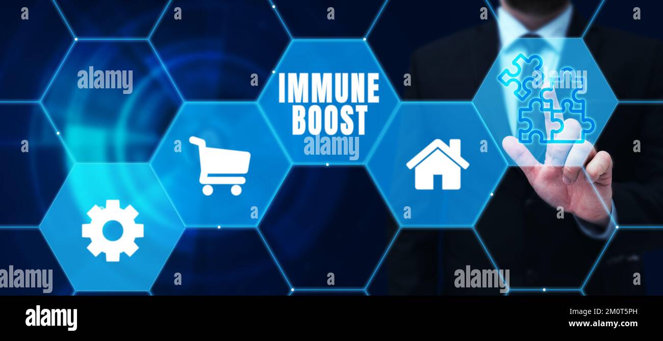 Text sign showing Immune Boost. Concept meaning being able to resist a ...