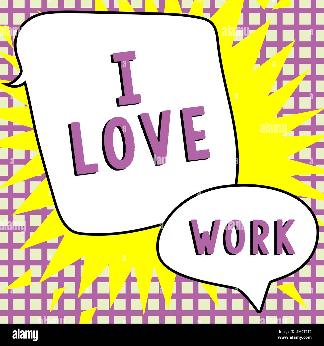 Text sign showing I Love Work. Business approach High self-stem being ...