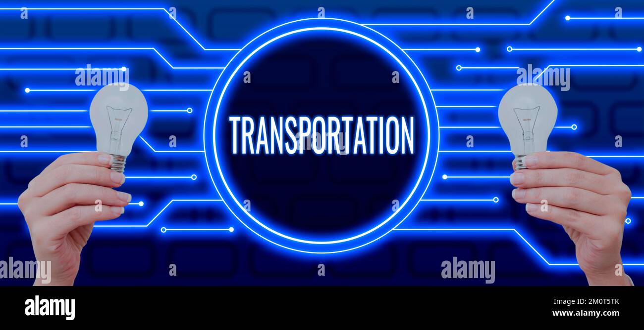Conceptual display Transportation. Business idea Means of transporting ...