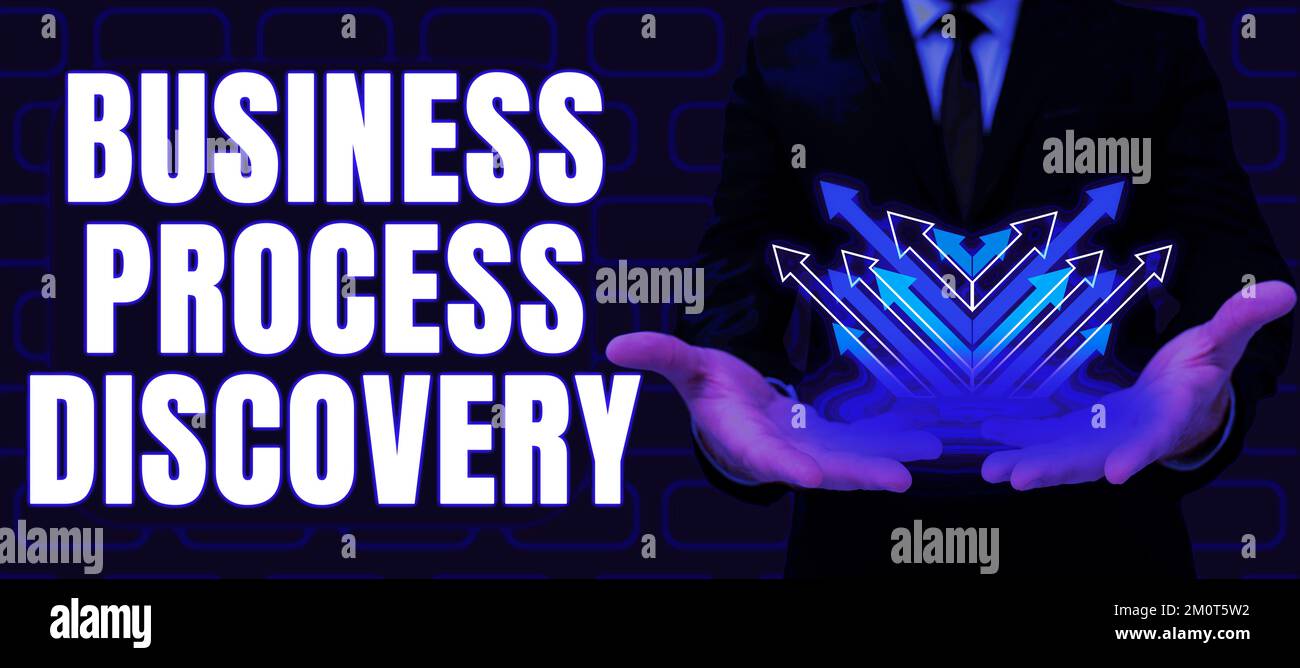 Text sign showing Business Process Discovery. Business approach ...