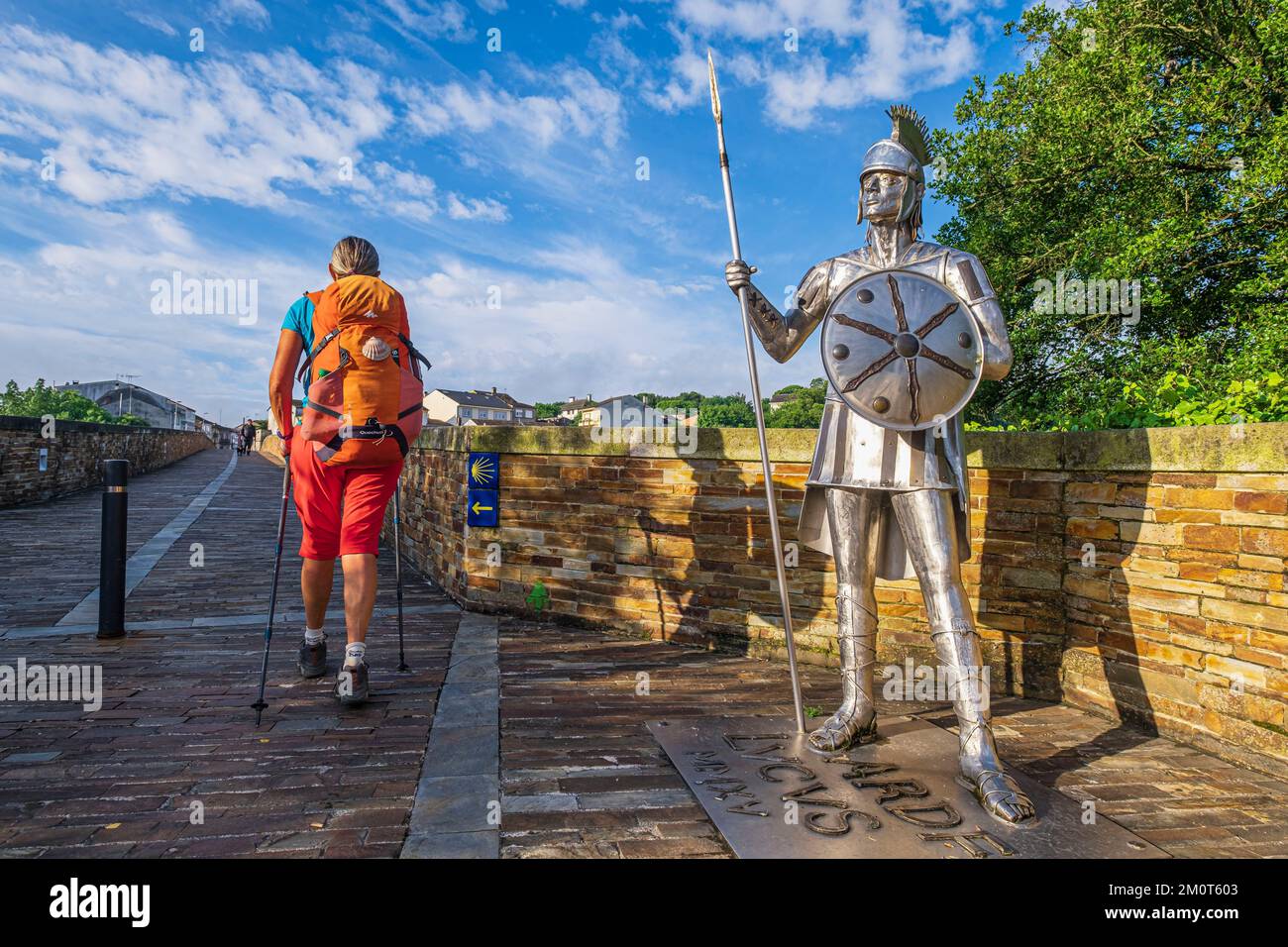 Spain, Galicia, Lugo, hike on the Camino Primitivo, Spanish pilgrimage ...