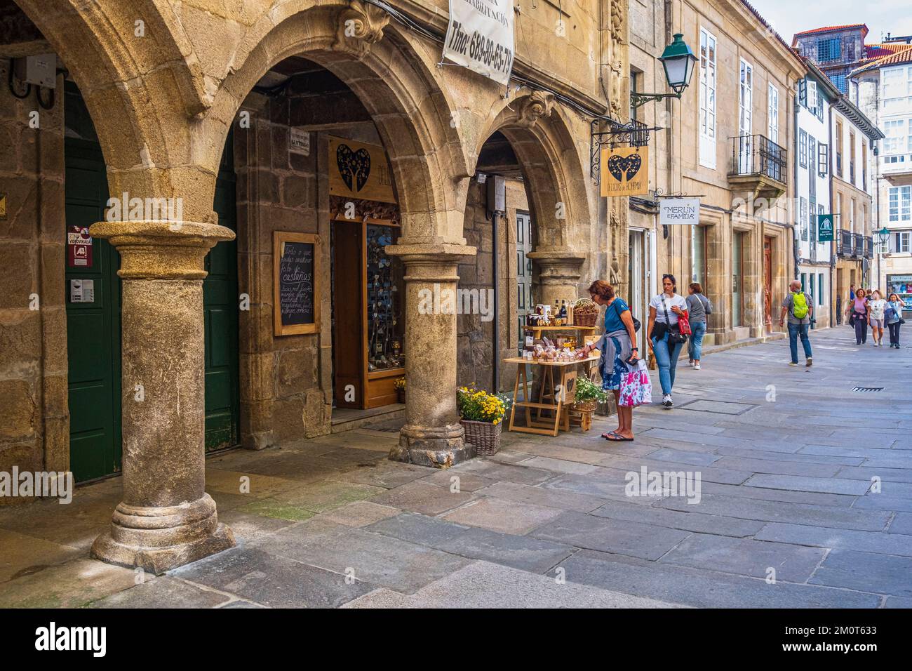 Spain, Galicia, Santiago de Compostela, the old city (UNESCO World ...