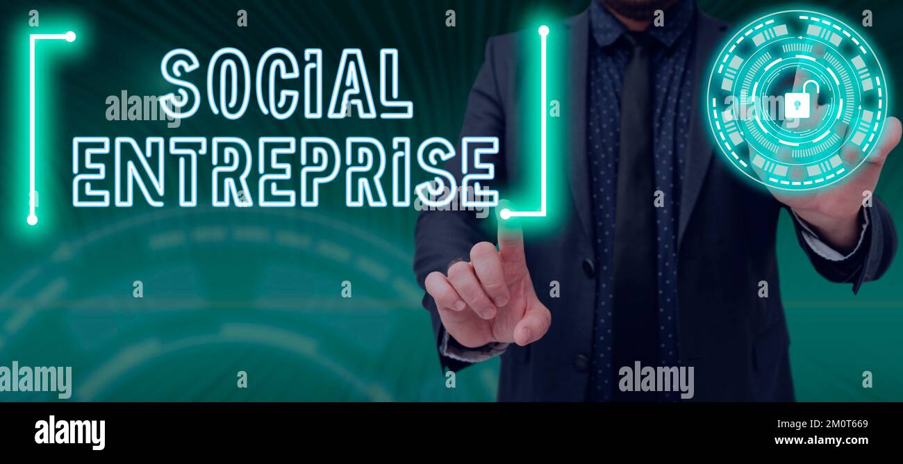 Writing displaying text Social Enterprise. Business concept Business ...
