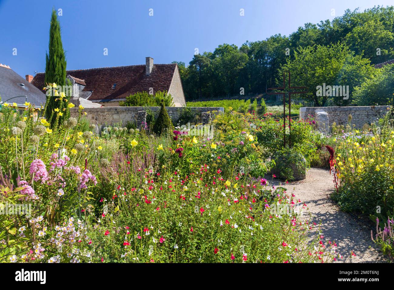 France, Indre et Loire, Ch?digny, village labeled remarkable garden ...