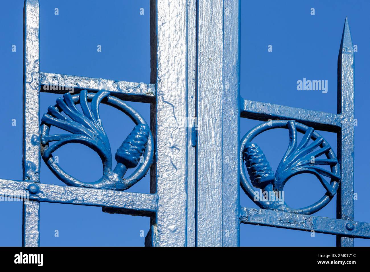 France, Meurthe et Moselle, Nancy, detail of the ironwork made of ...