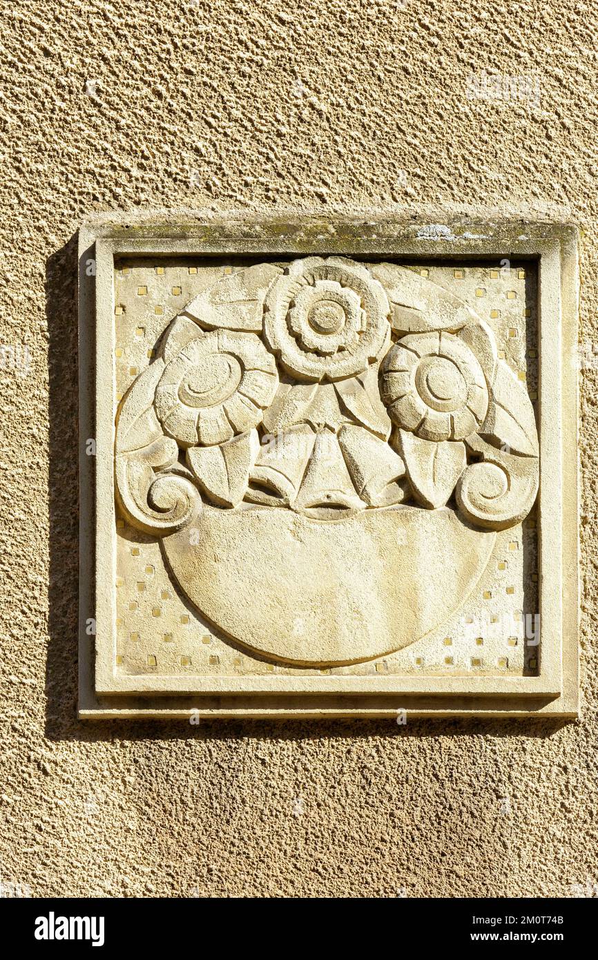 France, Meurthe et Moselle, Nancy, detail of the decoration of the ...