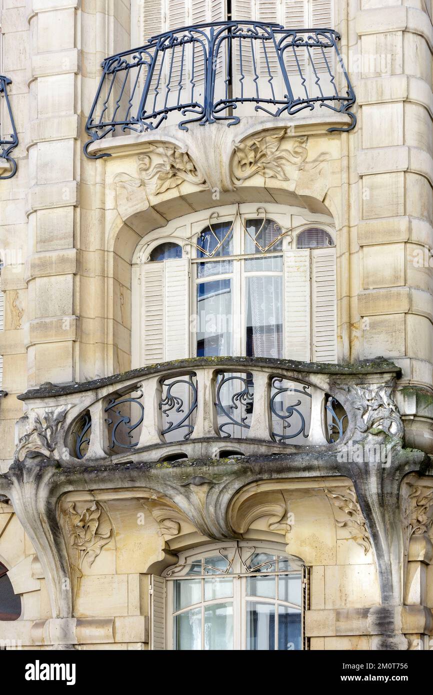 France, Meurthe et Moselle, Nancy, Mangon building in Art Nouveau Ecole ...
