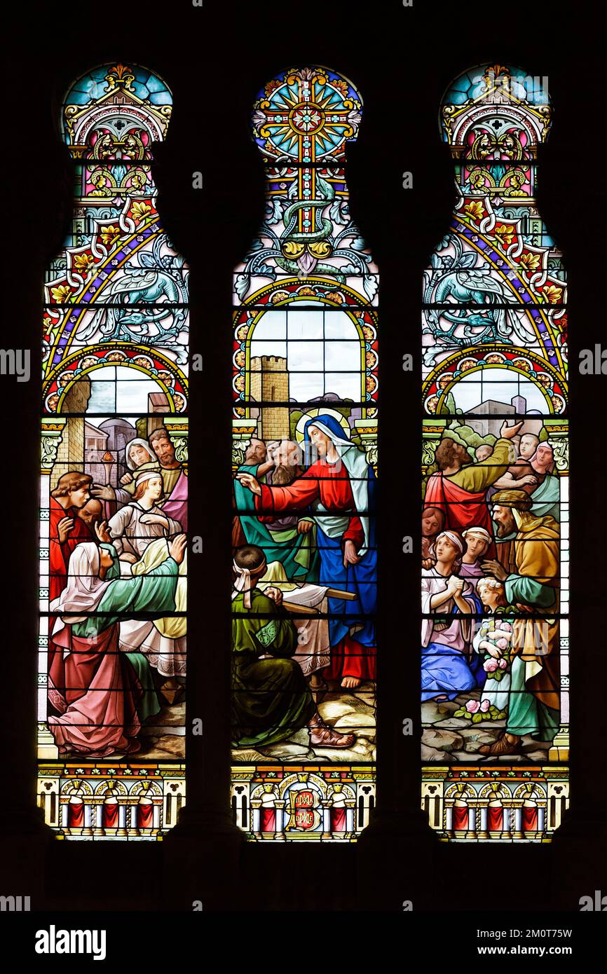 France, Meurthe et Moselle, Nancy, the Sacre Coeur de Nancy basilica in ...