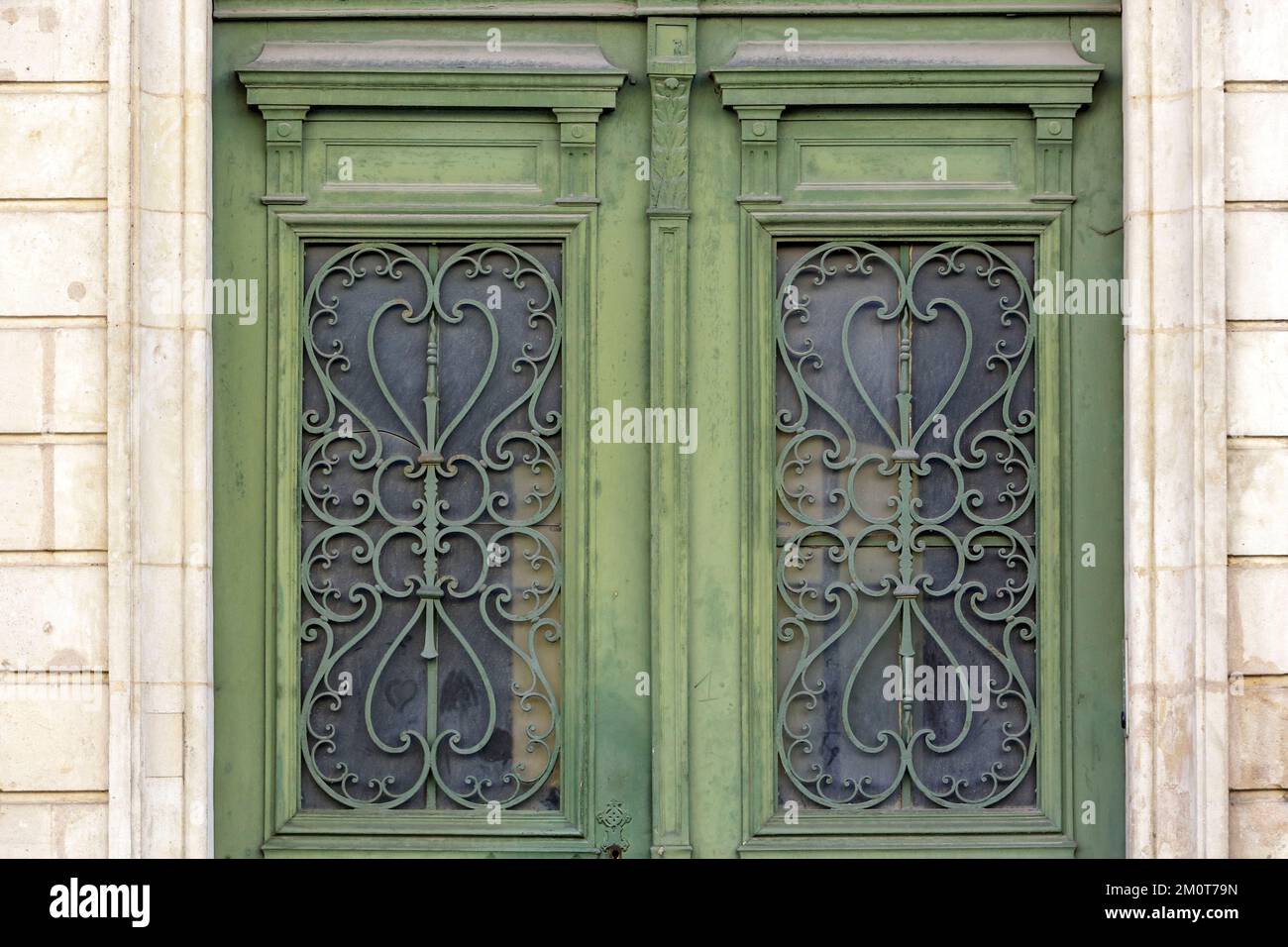 France, Meurthe et Moselle, Nancy, doorway of an apartment building in ...