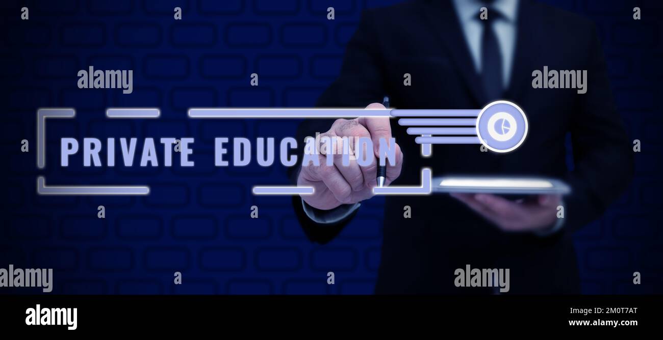 Conceptual display Private Education. Business concept Belonging for ...