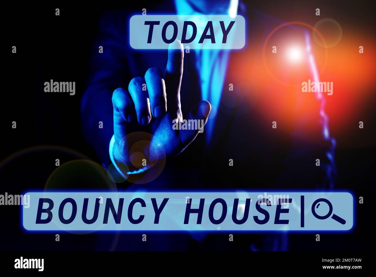 Sign displaying Bouncy House. Business concept Automated program that ...