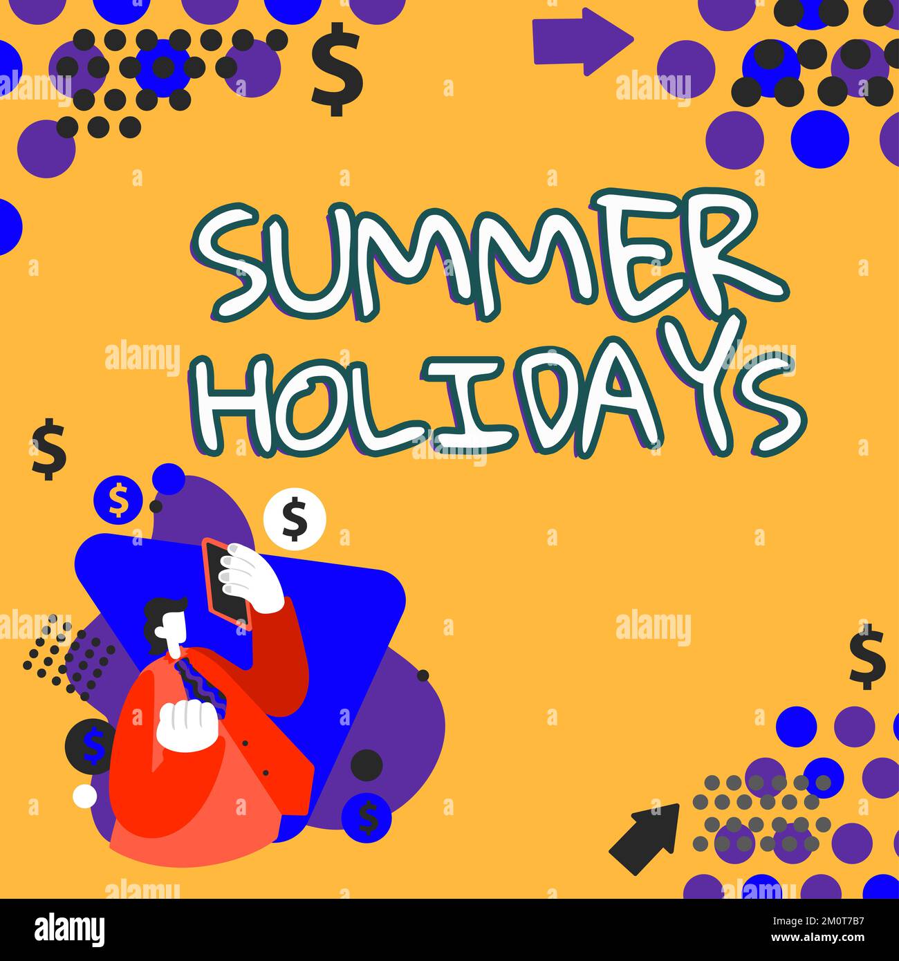 Text showing inspiration Summer Holidays. Business approach Vacation ...