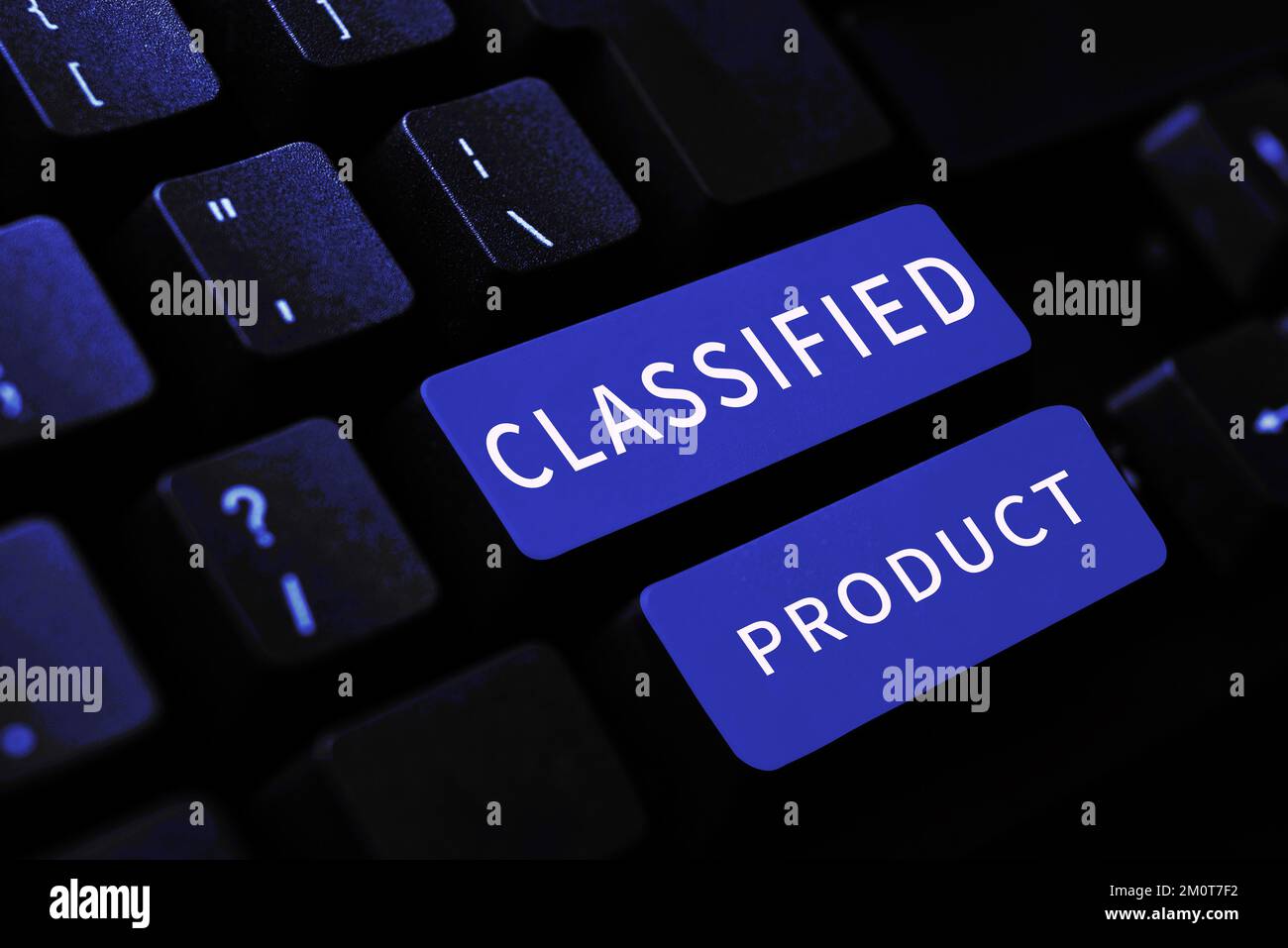 Sign displaying Classified Product. Business showcase Sensitive Data ...