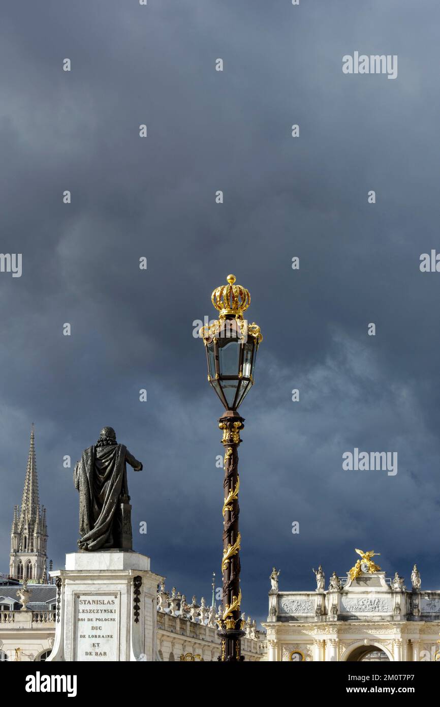 France, Meurthe et Moselle, Nancy, statue of King Stanislas, Arc Here ...