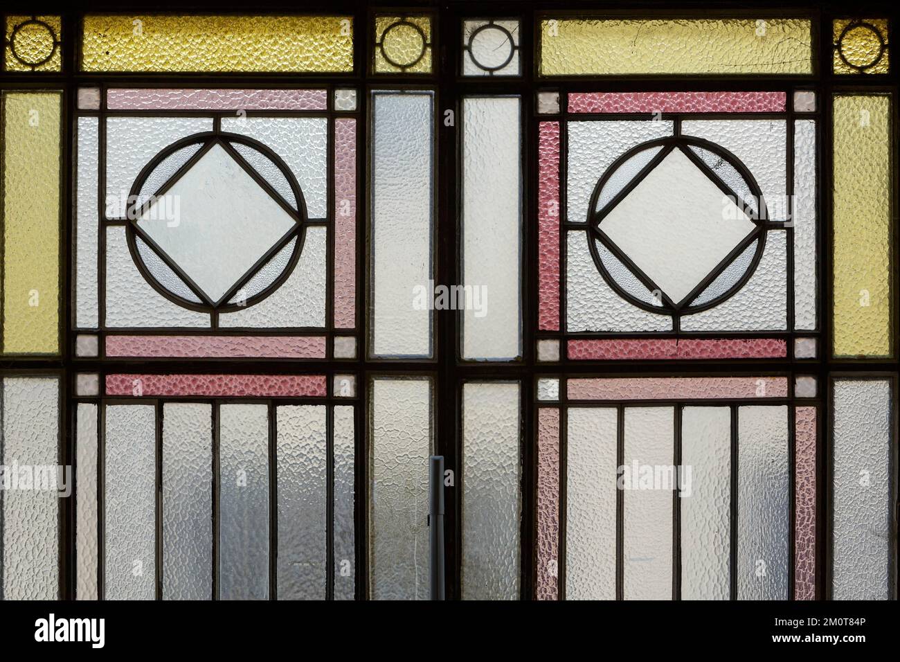 France, Meurthe et Moselle, Nancy, garage door in Art Deco style ...