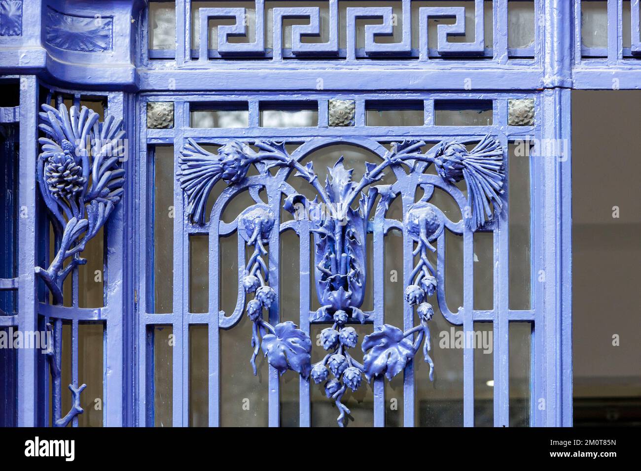France, Meurthe et Moselle, Nancy, detail of the ironwork made of ...