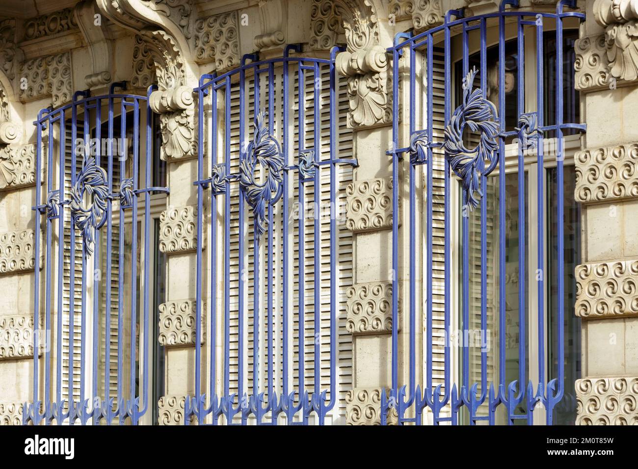 France, Meurthe et Moselle, Nancy, detail of the ironwork by Edgar ...