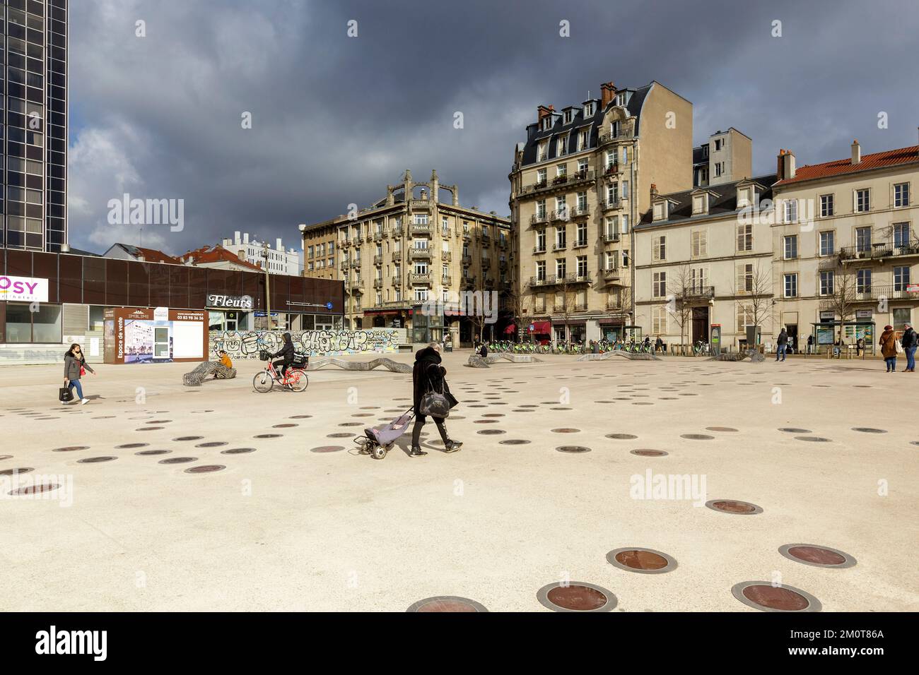 France, Meurthe et Moselle, Nancy, Place Simone Veil Simone Veil square ...