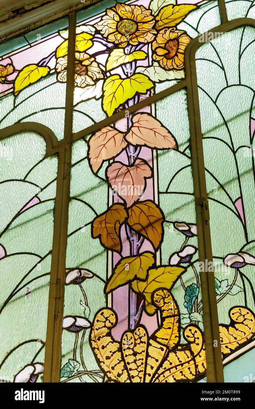 France, Meurthe et Moselle, Nancy, stained glass window in the ...