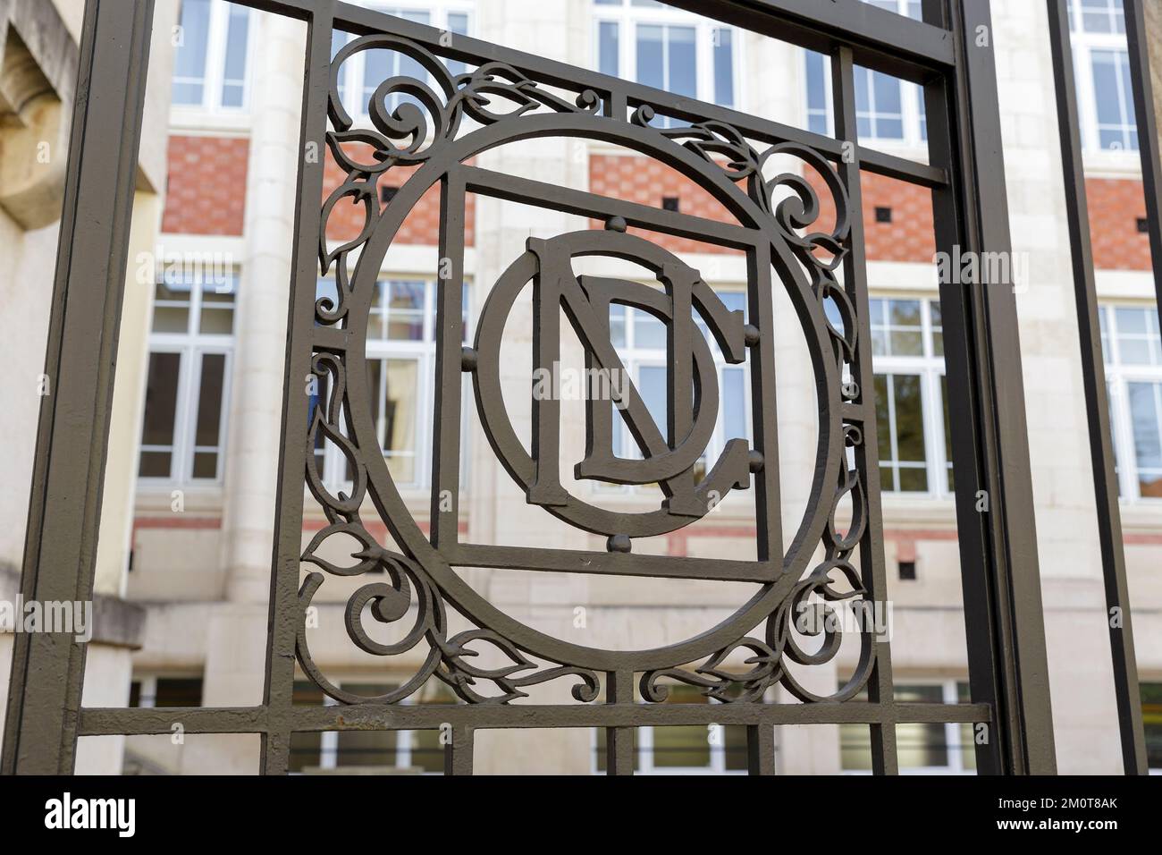 France, Meurthe et Moselle, Nancy, detail of the ironwork made of ...