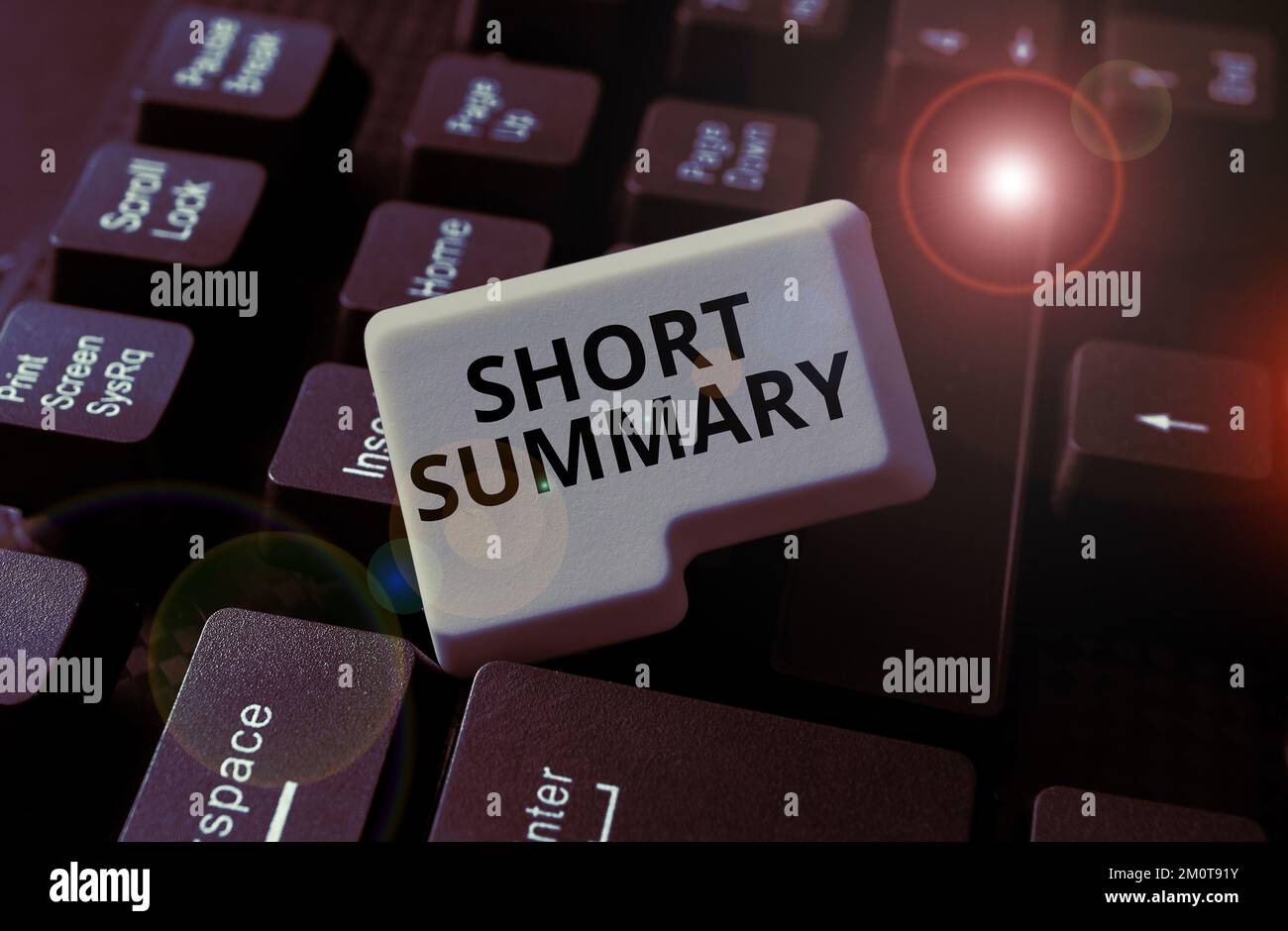 Hand writing sign Short Summary. Conceptual photo Brief statement of ...