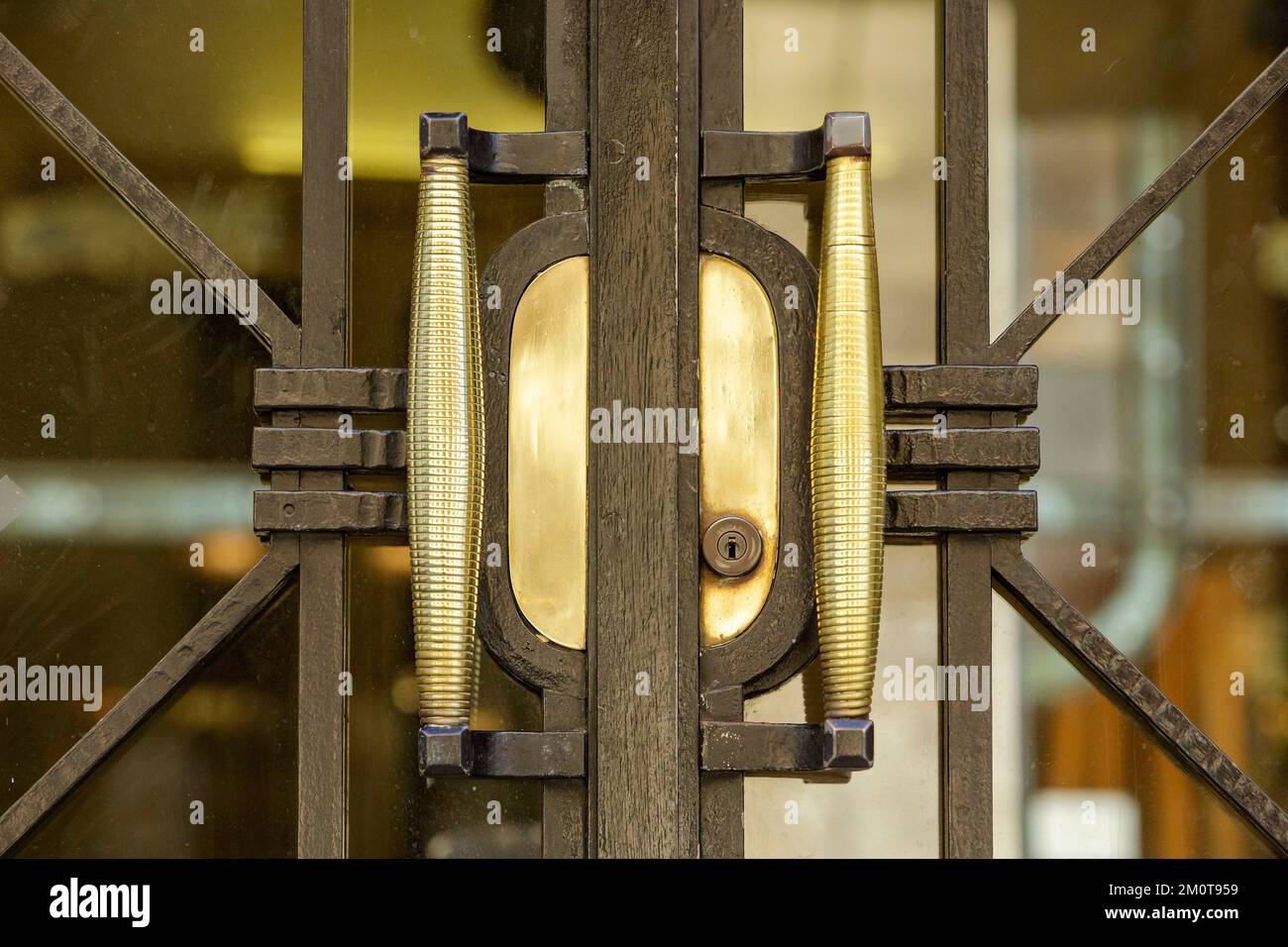 France, Meurthe et Moselle, Nancy, detail of the doorway of a bourgeois ...