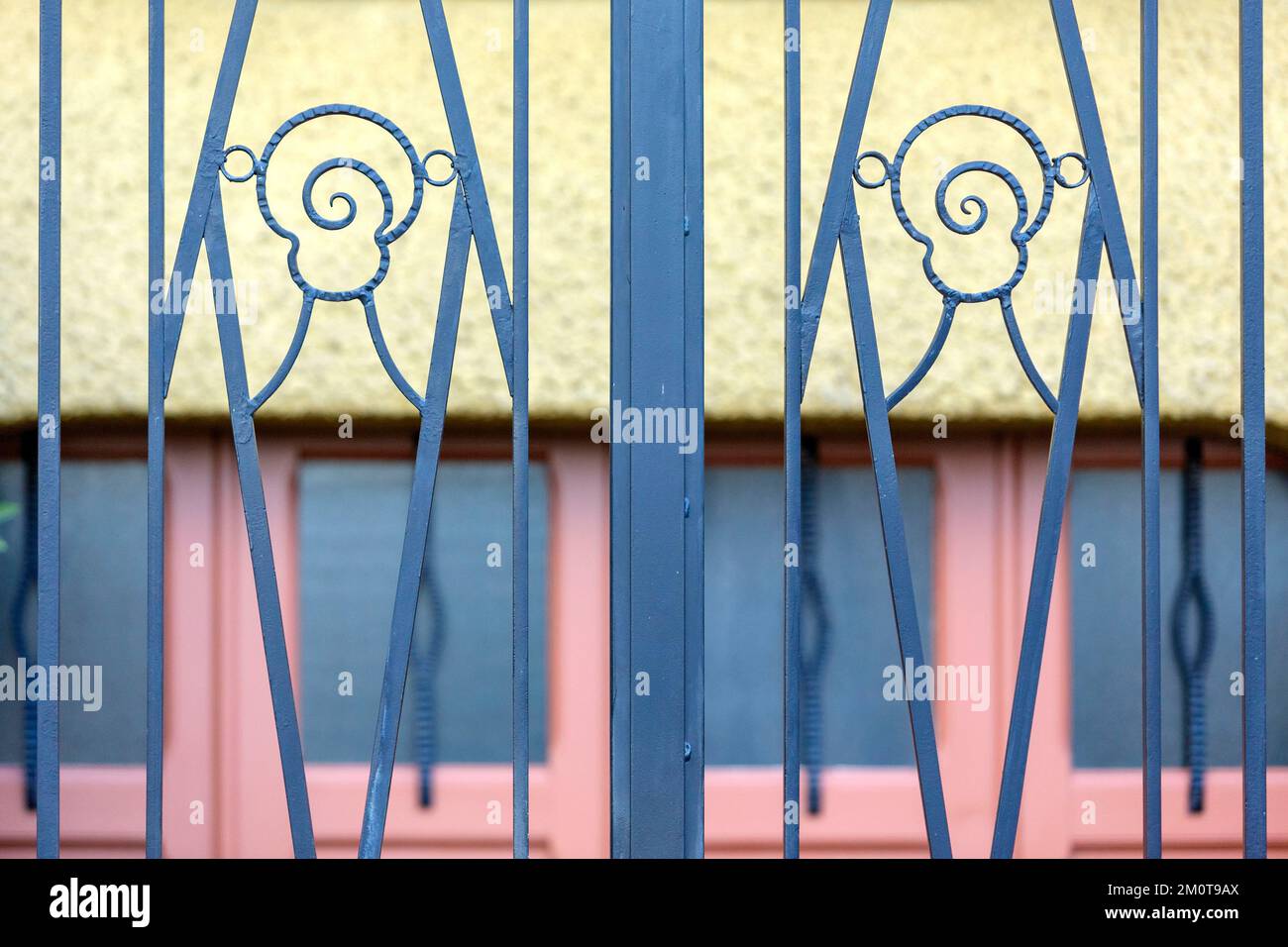 France, Meurthe et Moselle, Nancy, detail of the ironwork made of ...
