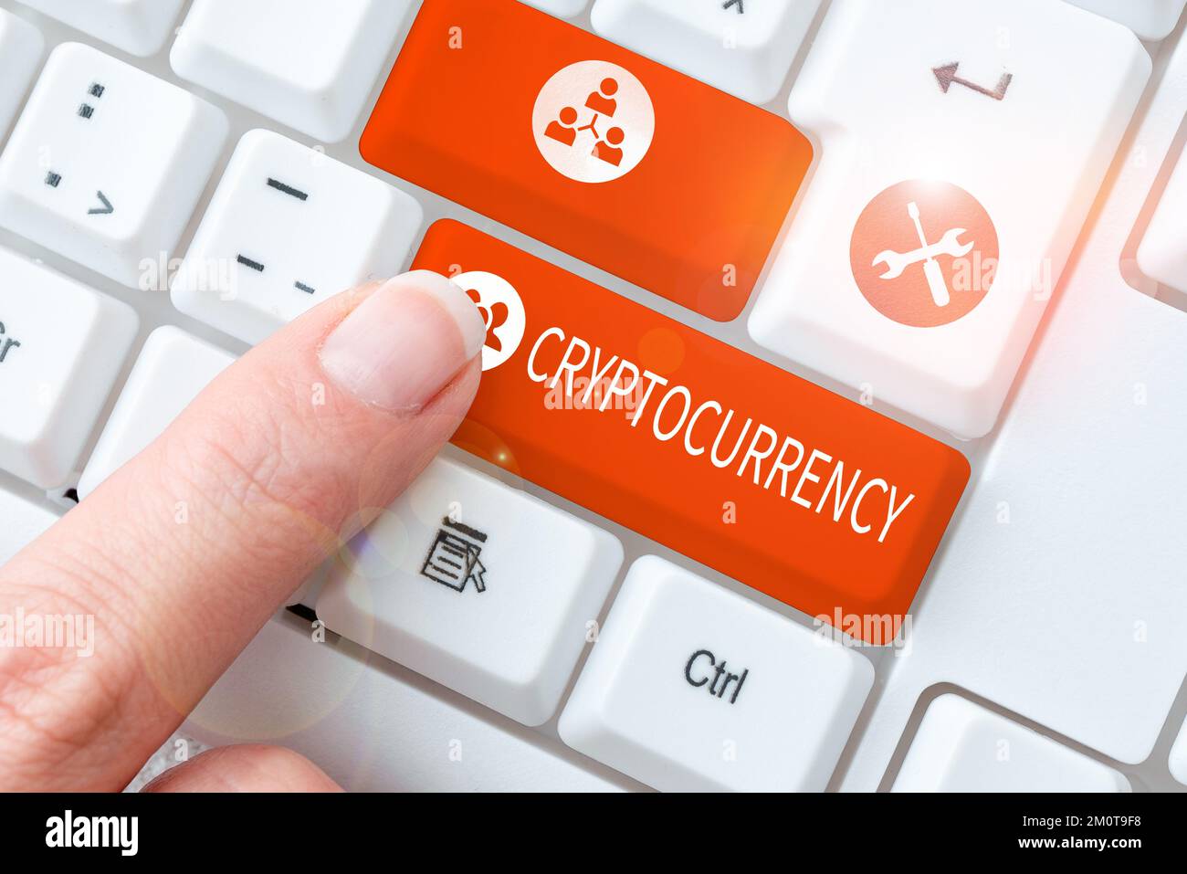 Text showing inspiration Cryptocurrency. Word for form of currency that ...