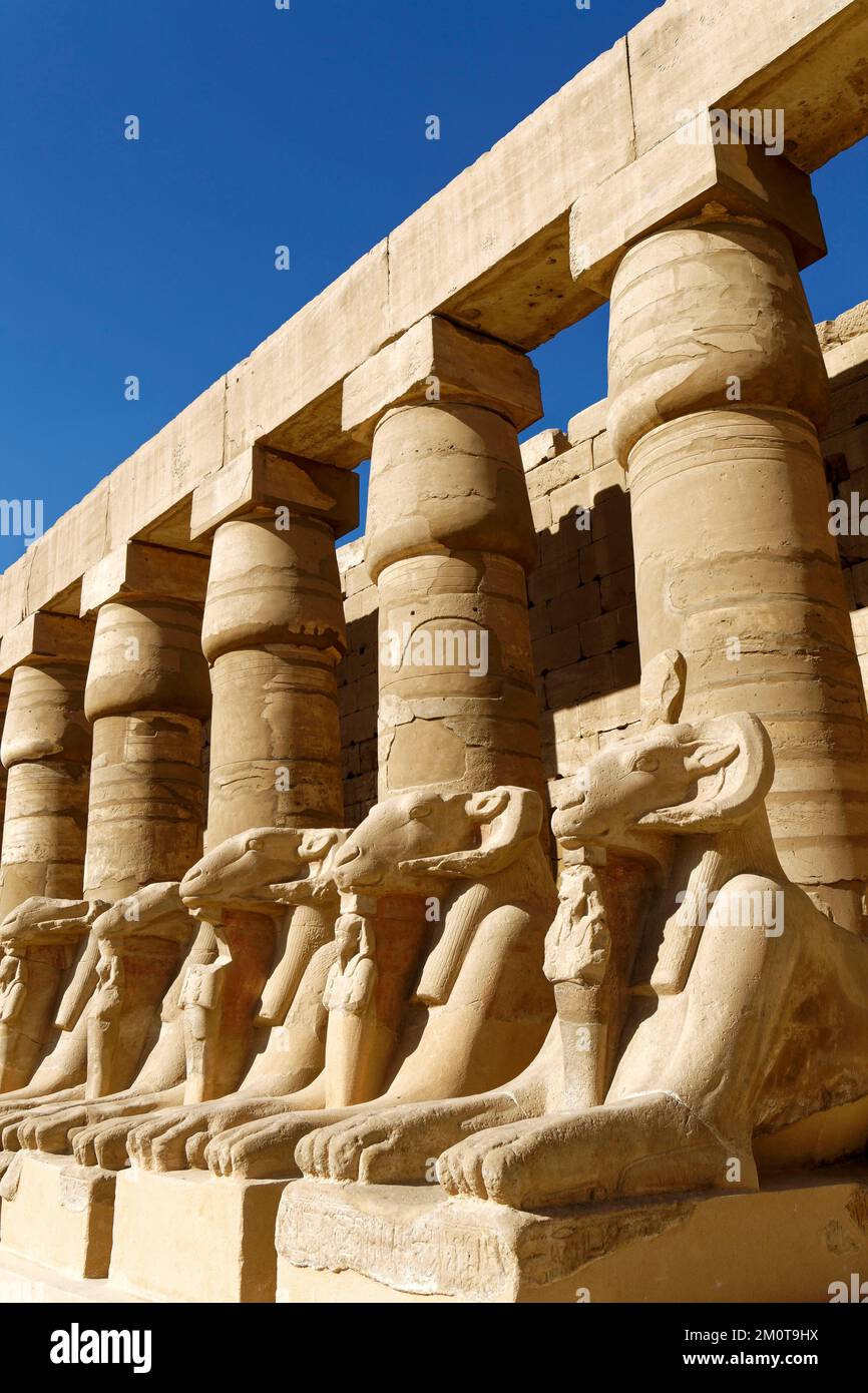 Egypt, Upper Egypt, Nile Valley, Luxor, Karnak, listed as World ...