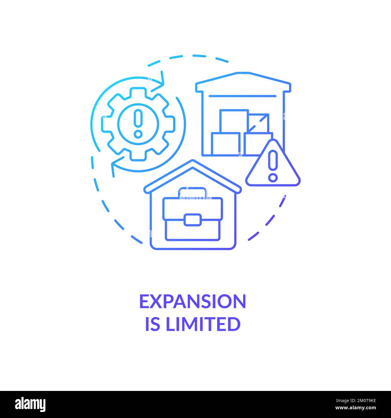 Limited expansion blue gradient concept icon Stock Vector Image & Art ...