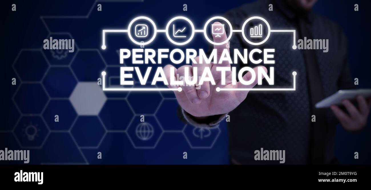 Sign Displaying Performance Evaluation Internet Concept The