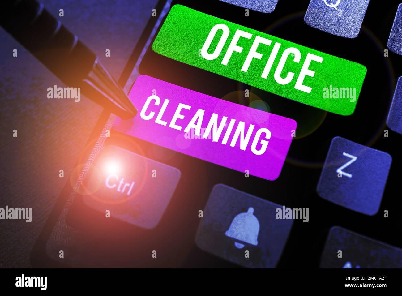 Handwriting text Office Cleaning. Business idea the action or process ...