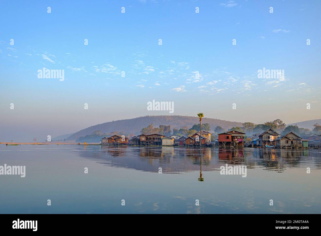 Burma, Myanmar, Shan state, Inle Lake, Pekhon, Village of Nan Thot ...