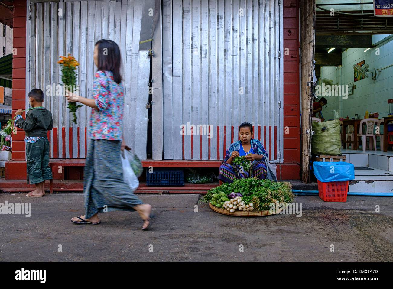 Burma, Myanmar, Yangon, old city Stock Photo - Alamy